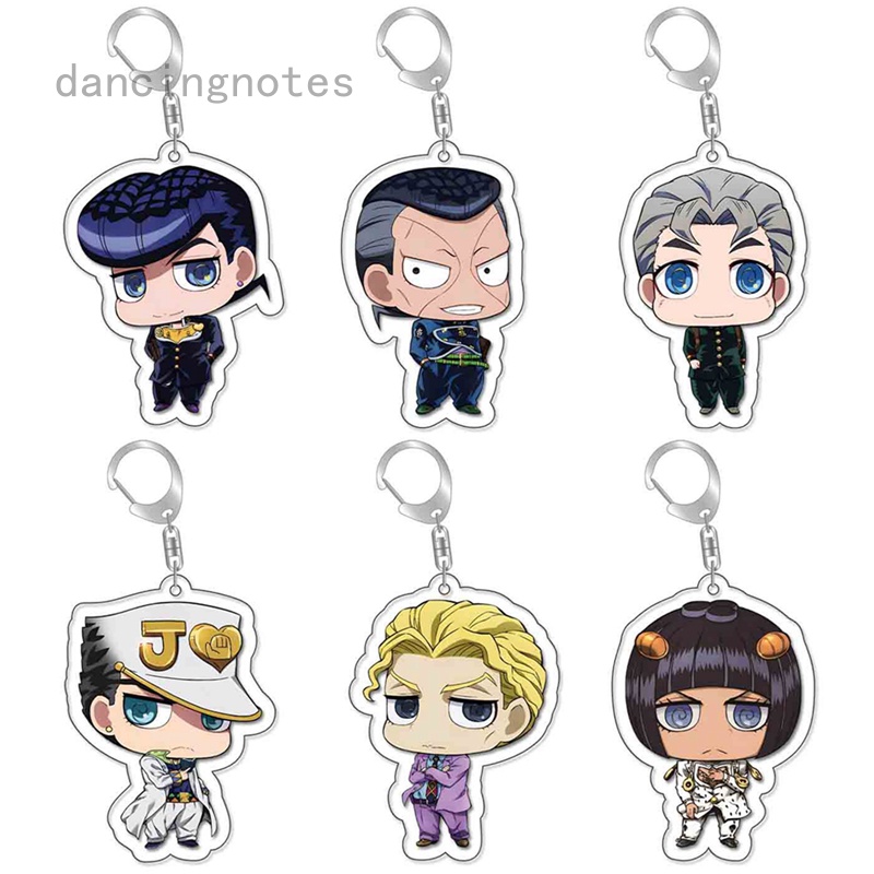 DN Anime JoJo's Bizarre Adventure Keychain Cartoon Figure Acrylic Key ...