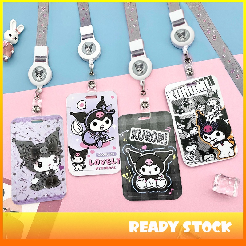 Lanyard Card Holder Kuromi ID Credit Bank Business Card Students Bus ...