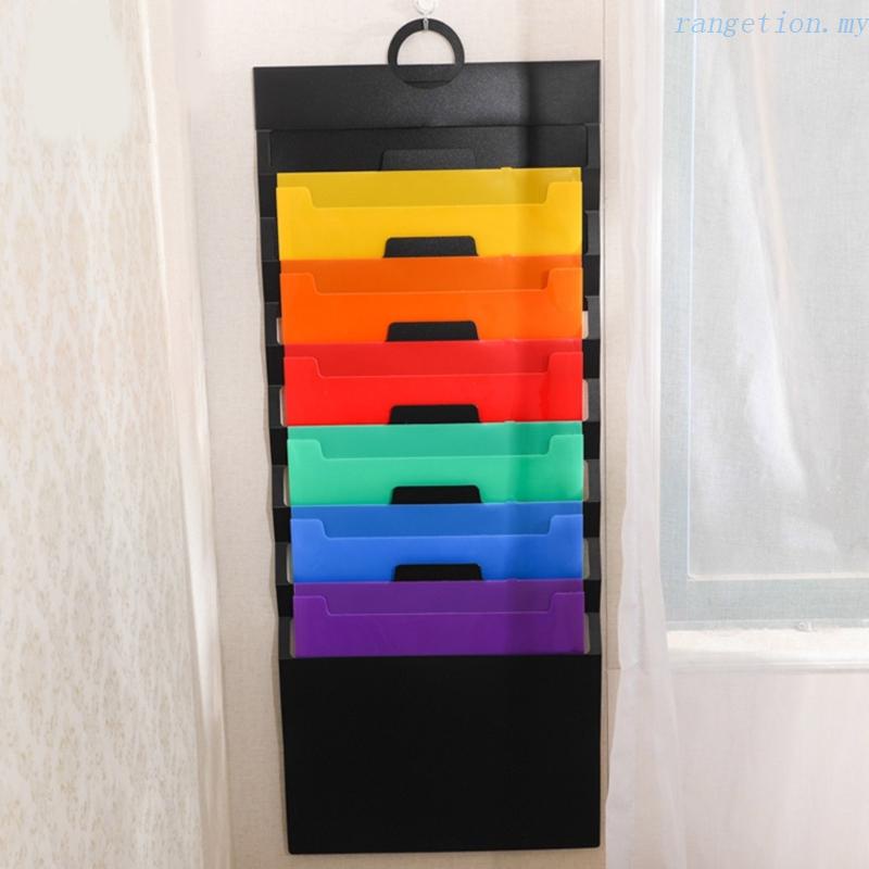 RAN Over The Door File Organizer 6 Pocket Hanging File Folder Document ...