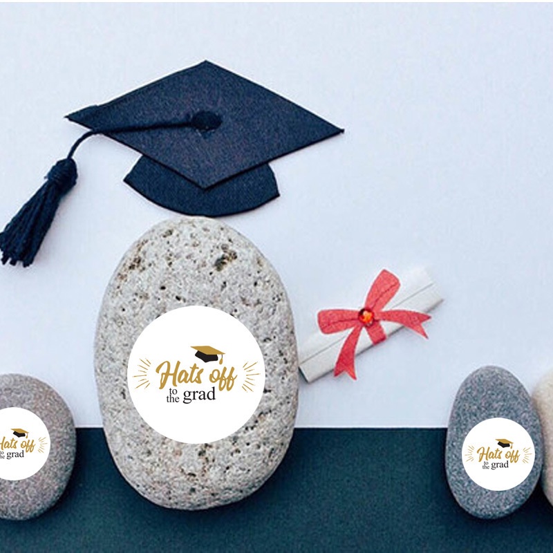 500pcs/roll Congratulation Graduation Gift Sticker Self-adhesive ...