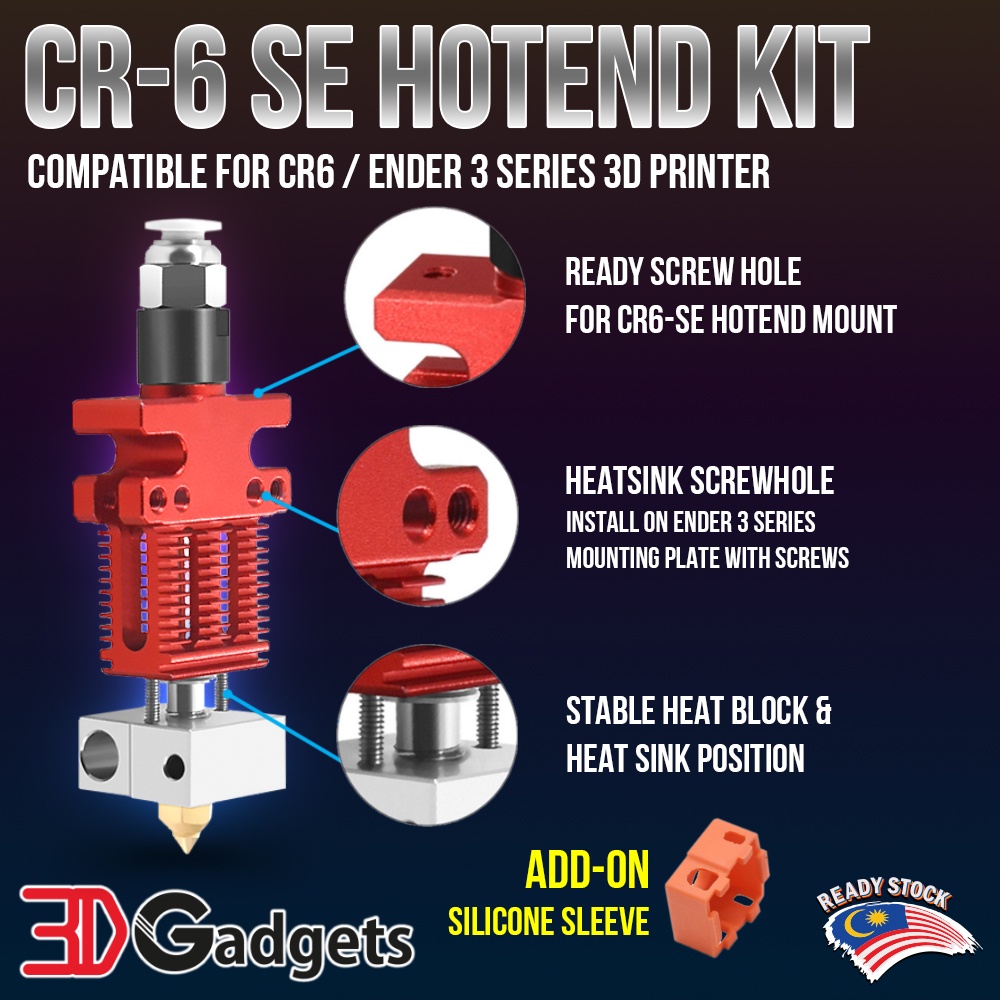 CR6-SE Hotend Kit Compatible for CR6 & Ender 3 Series FDM 3D Printer ...