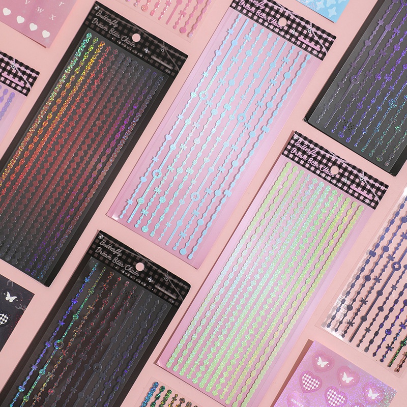 Imoda 20sheets/pc Ins Style Sticker Butterfly Dream Star Chain Series ...