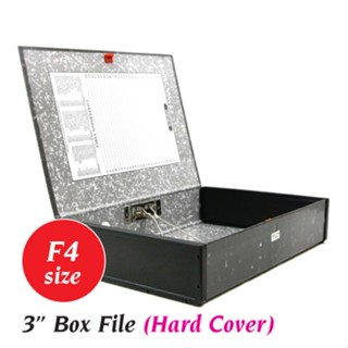 Box File F4 3inch | Hard Cover PVC | Box File with Clip | Arch Box File ...