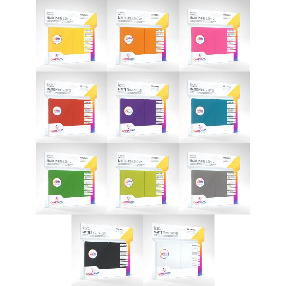 Gamegenic Standard Card Game Size Matte Prime Sleeves 100pcs (66 x 91mm ...