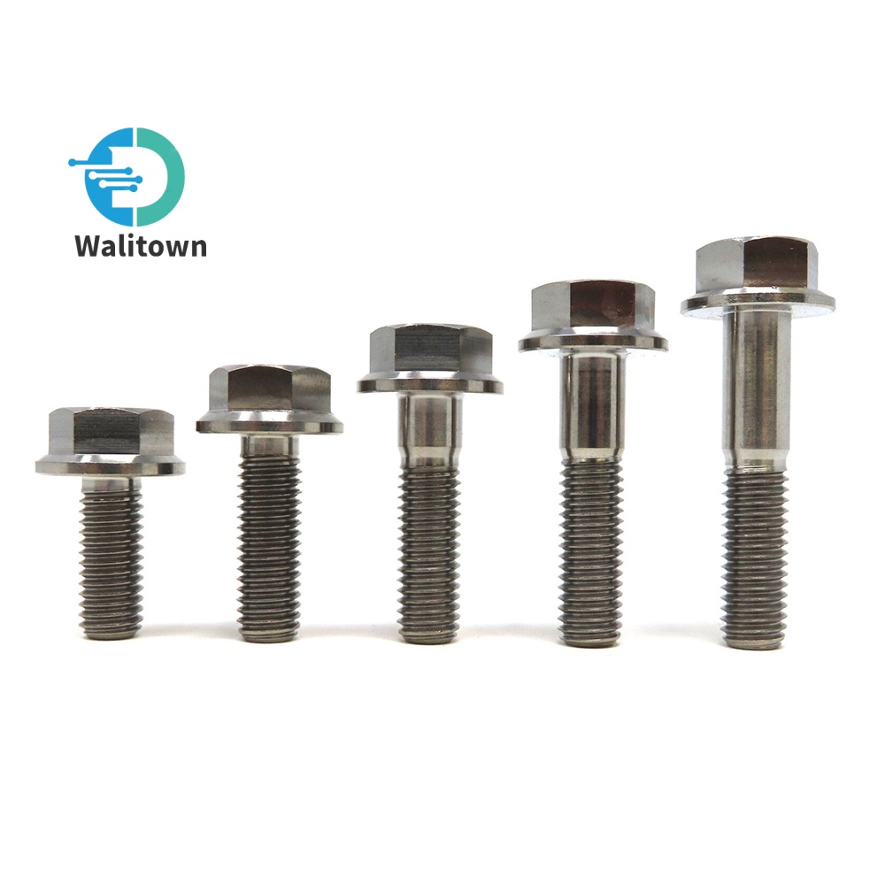 M8 Titanium Alloy Hexagon Flange Bolts Bicycle Motorcycle Car Screws ...