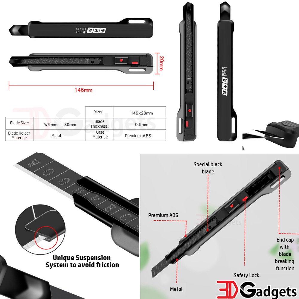 Ultra Sharp Utility Knife High Quality for 3D Printing 3D Printer ...