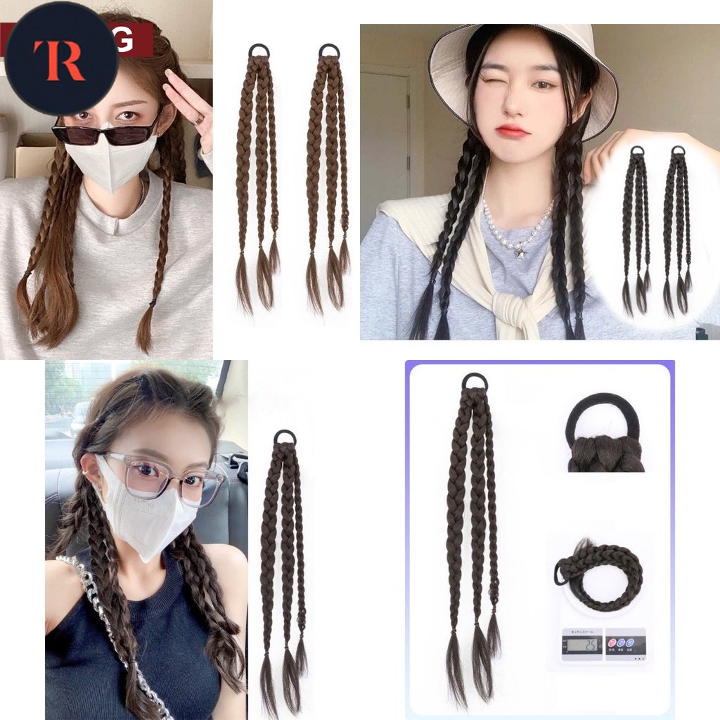 TR-1PC Sweet Cool Girl Wig Braid Hair Rope Braid Female Fishbone ...