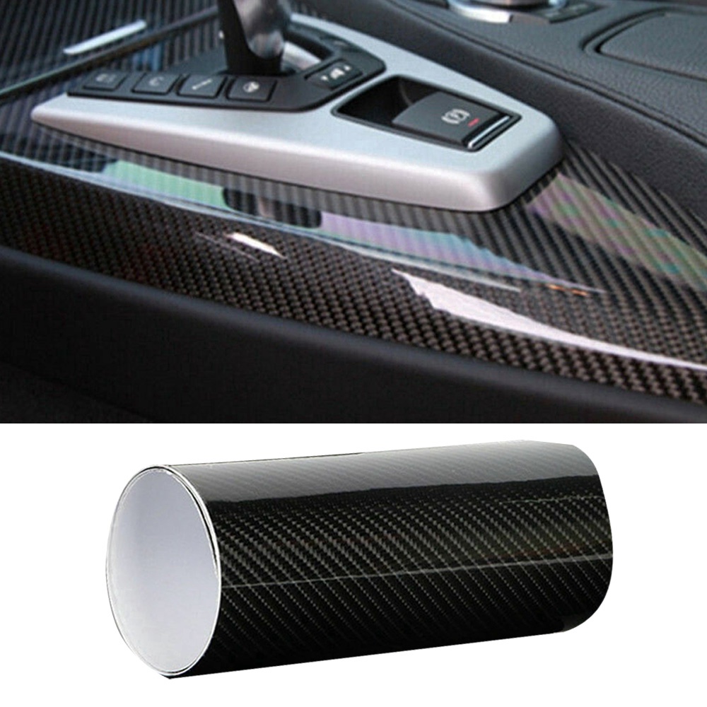 7D Glossy Waterproof Carbon Fiber Vinyl Car Wrapping Film Sticker Decal ...