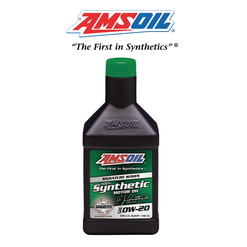 Amsoil Signature Series 0W20 Fully Synthetic Engine Oil (1Qt / 946mL ...