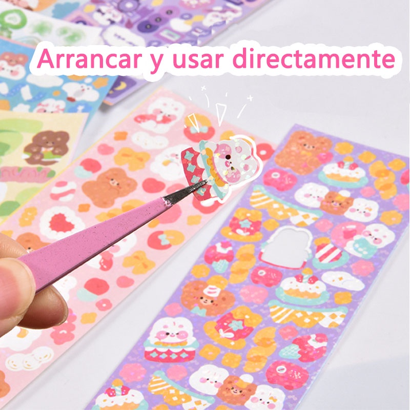 200pcs Kawaii Laser Cartoon Stickers Set – Cute Goo Goo Cards with Free ...
