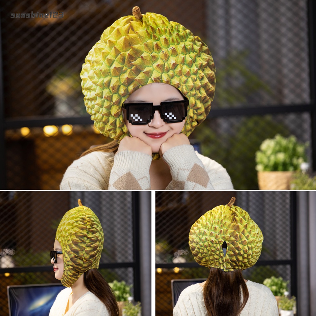 Selfie Props Party Headgear Performance Props Durian Fruit Plush ...