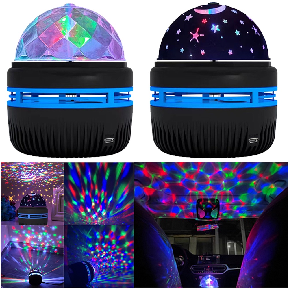 Colorful Starry Sky Projector Lamp Rotating Magic Ball Led Night Light ...