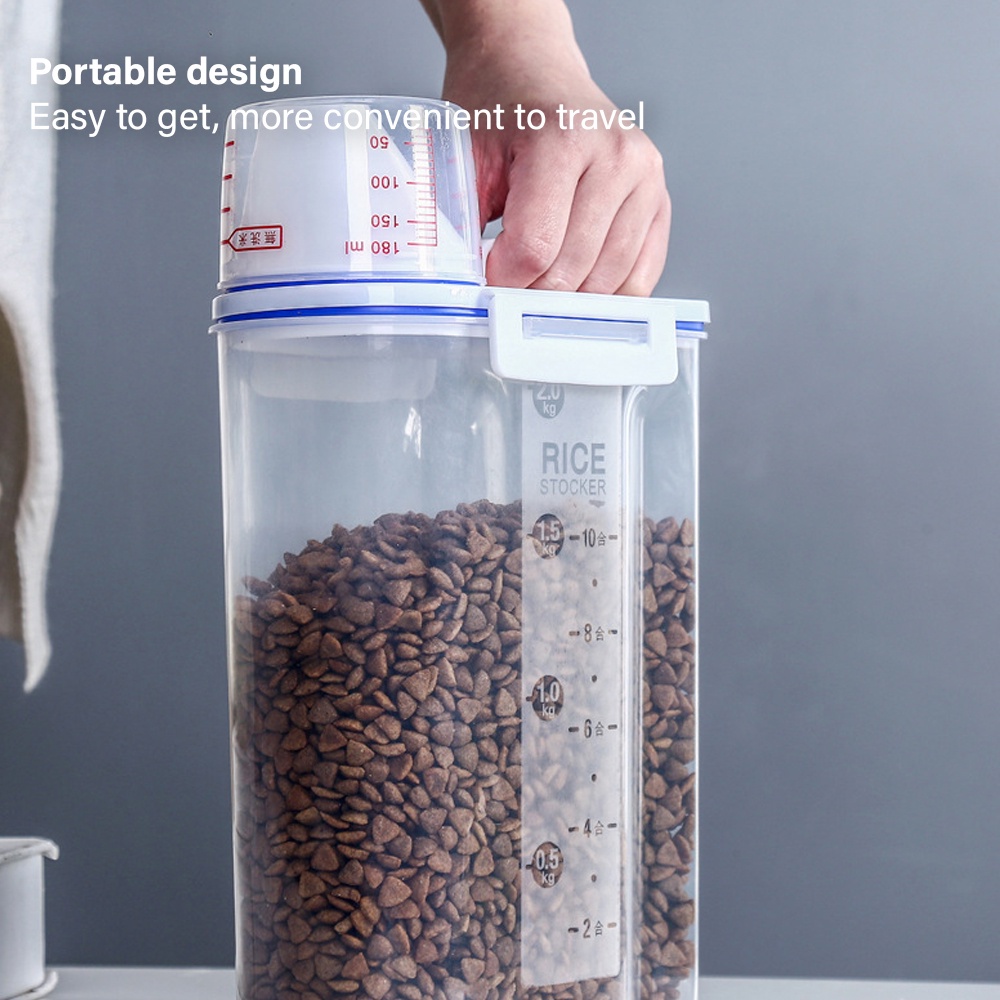 Ready Store 2.7L Large Volume Pet Food Storage Dispenser Pet Food ...