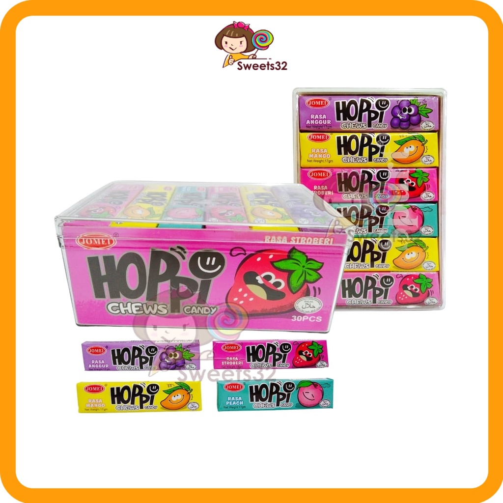 30pcs Jomei Hoppi Chews Candy Fruit Flavour Halal | Shopee Malaysia