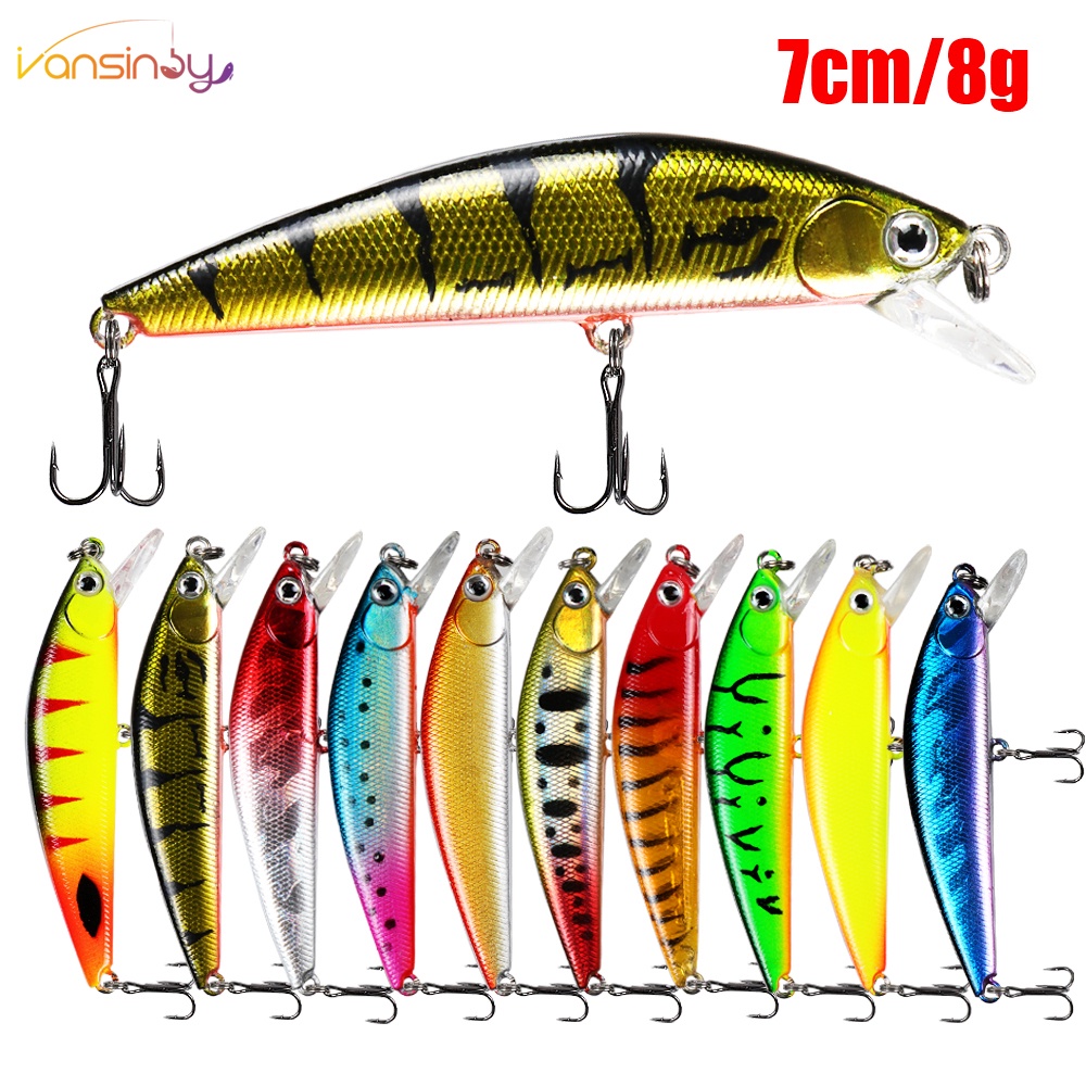 Fishing Lure Minnow 7cm/8g Sinking Water Long Throw Lure Hard Bait ...
