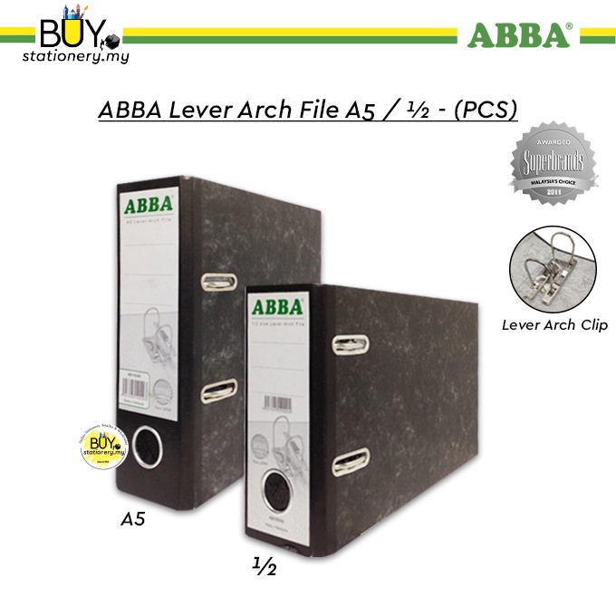 ABBA Lever Arch File A5 / ½ - (PCS) | Shopee Malaysia
