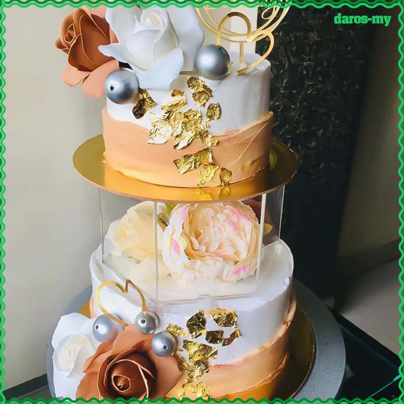 [DarosMY] Cake Riser, Clear Acrylic Fillable Cake Stand, Cake Display ...