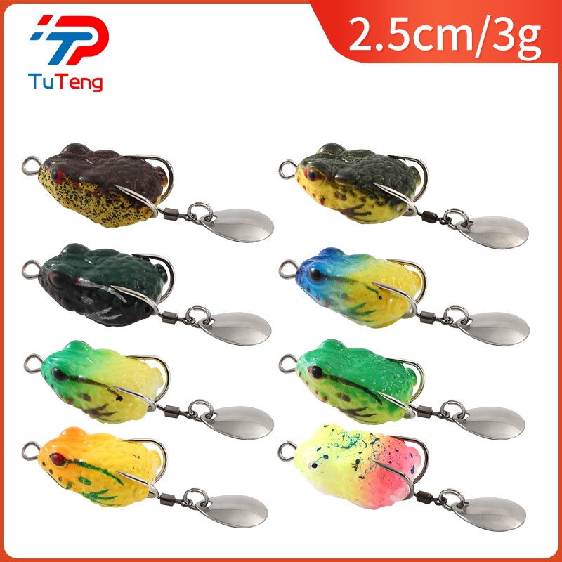 TuTeng 2.5cm/3gMini Frog Casting Lure Soft frog murah 8Colors Frog Bait ...