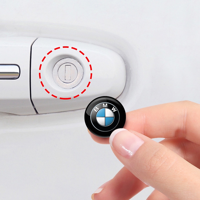1/2/4Pcs Car Lock Keyhole Protective Cover Stickers Decoration For BMW ...