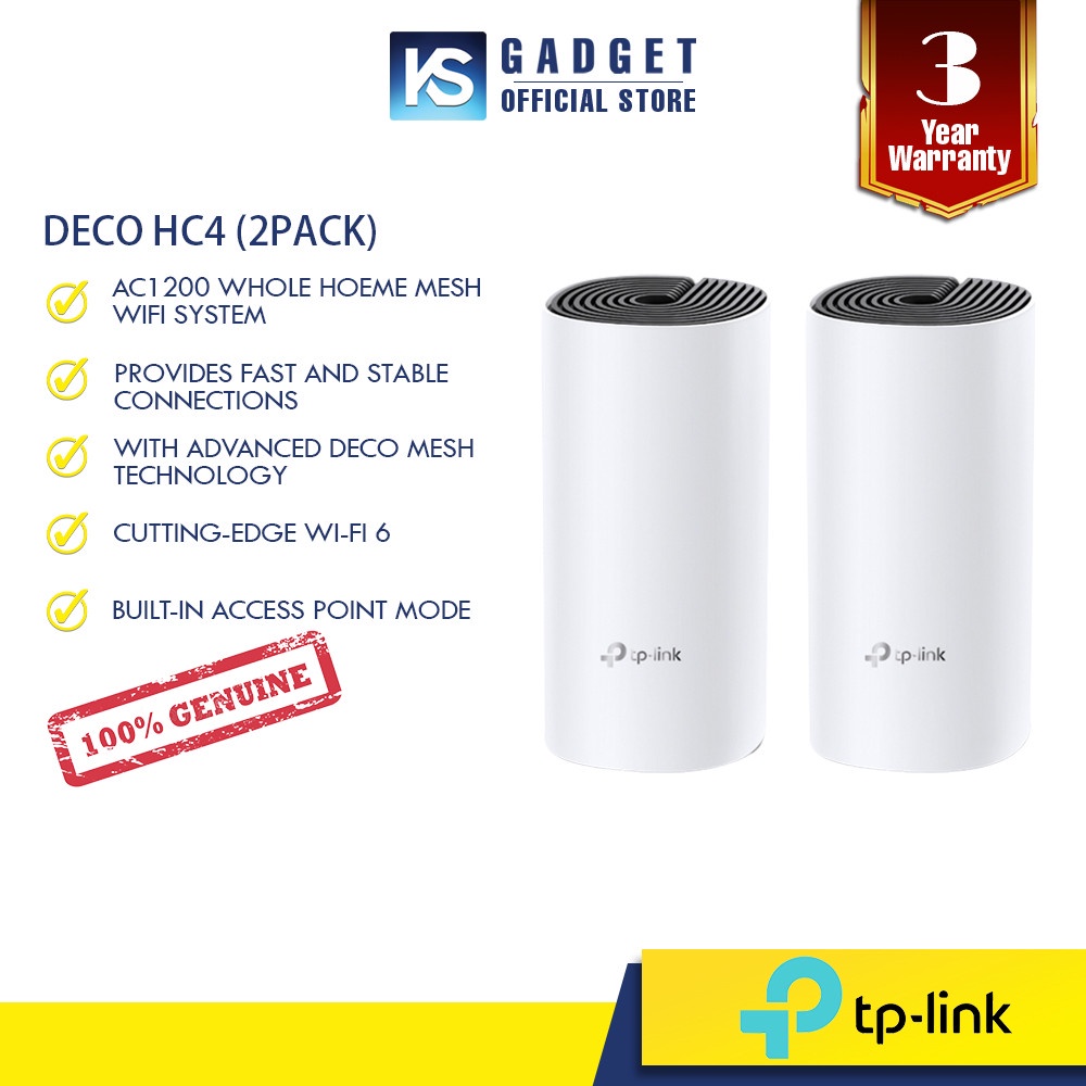 TP-Link Deco HC4 AC1200 Whole Home Mesh Wi-Fi System (2 Pack) | Shopee ...