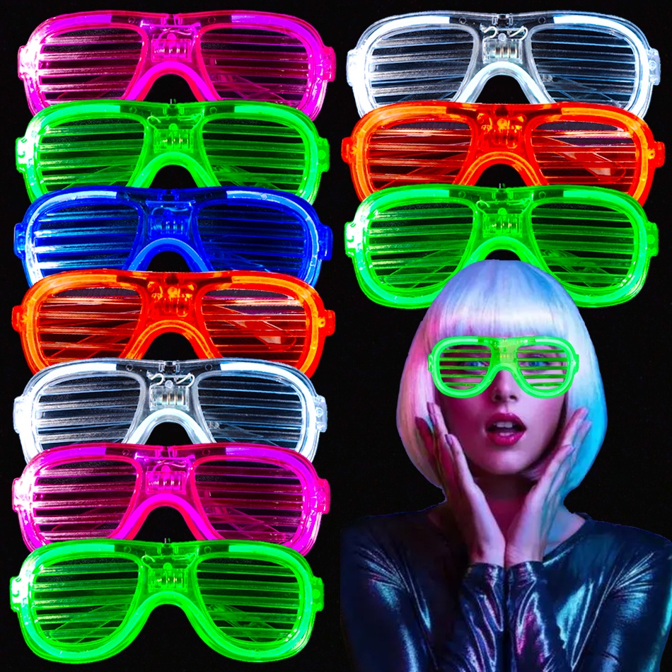 Light Up LED Glasses Bulk 5 Colors Glow Glasses Glow in The Dark Party ...