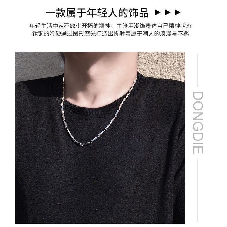 Simple Necklace Men's Rhombus Melon Seeds Steel Hip Hop Ins Chain ...