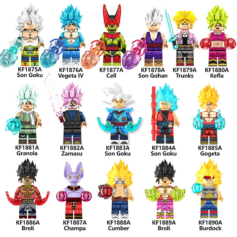 Dragon Ball Building Son Goku Gogeta Broli Burdick Blocks Figures Toy ...