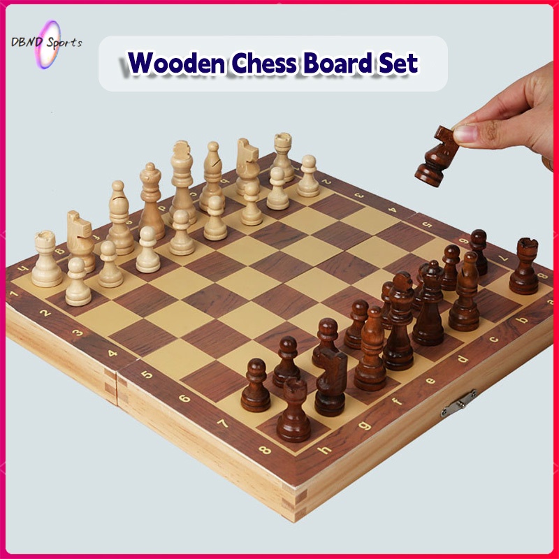 Wooden International Chess Set Tournament Size Chessman Solid Wood ...