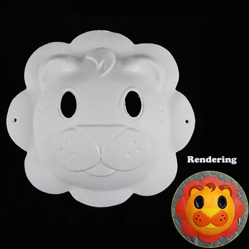 White Paper Masks Half Face Masquerade Masks DIY Party Mask Mardi Gras ...