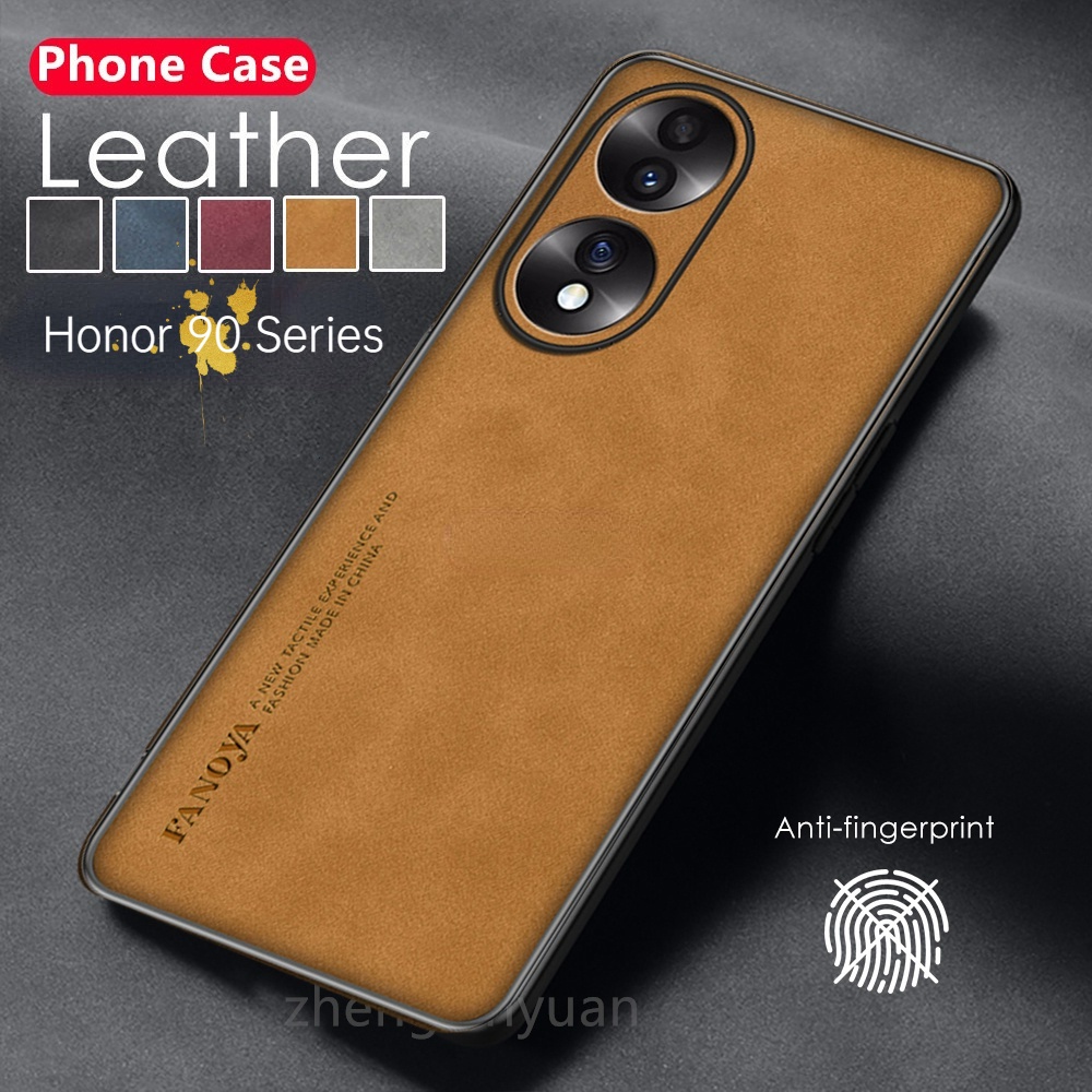 Lambskin Texture Leather Casing For Honor 90 Pro Lite 5G 2023 Phone ...