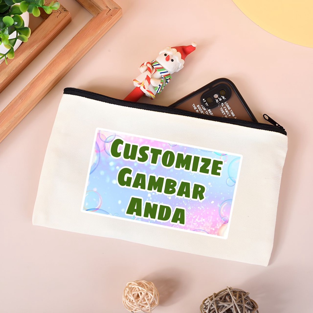 Custom Name Pencil Case | Beg Pensil Kanvas | Personalized Stationery ...