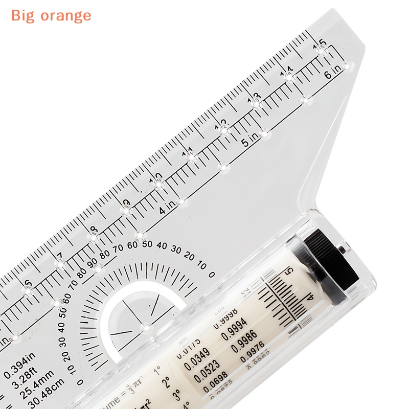 [Big orange] Multi Function Drawing Tool Roll Draw Ruler Metric Rolling ...