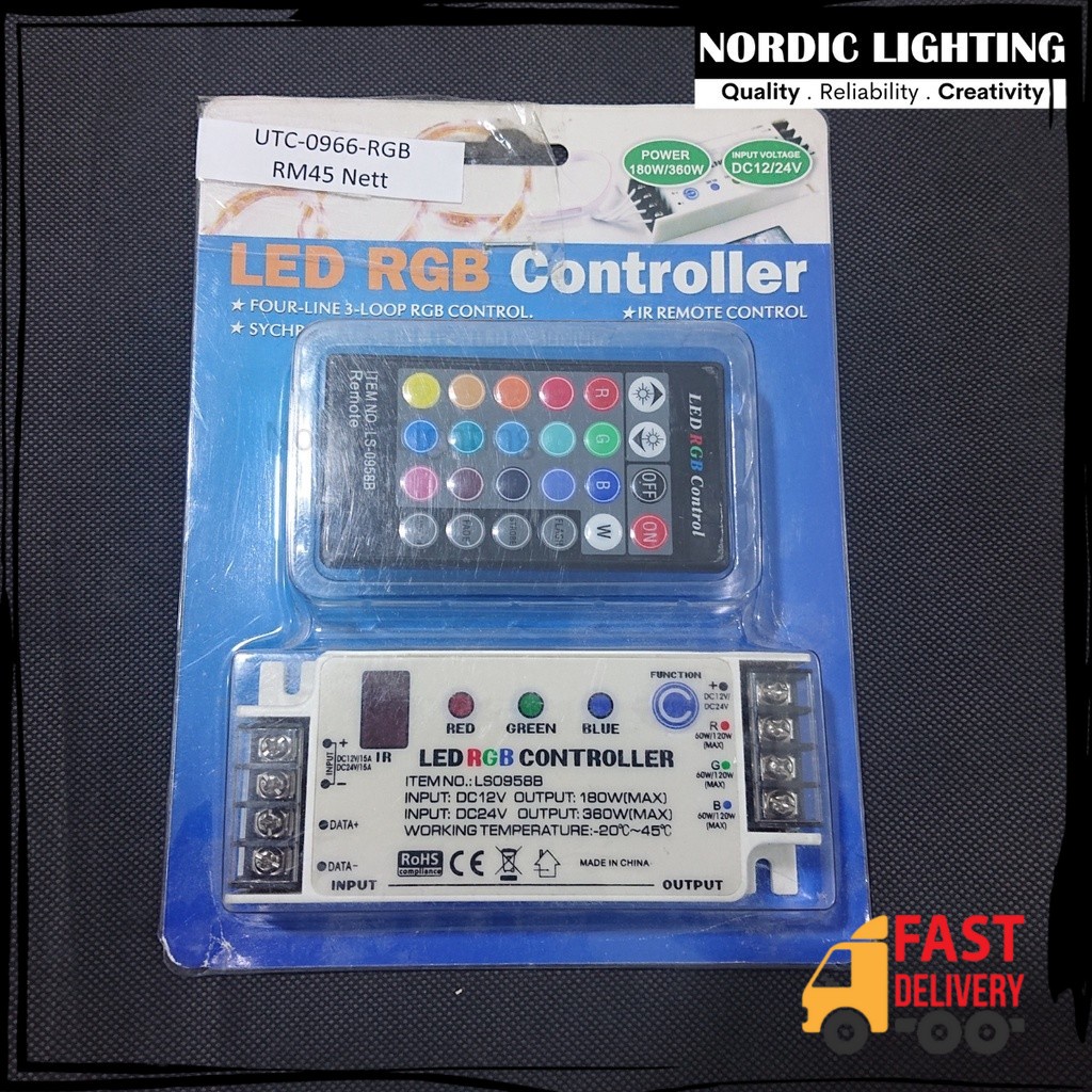 Nordic Lighting LED Strip Light RGB Remote Controller / Inching ...