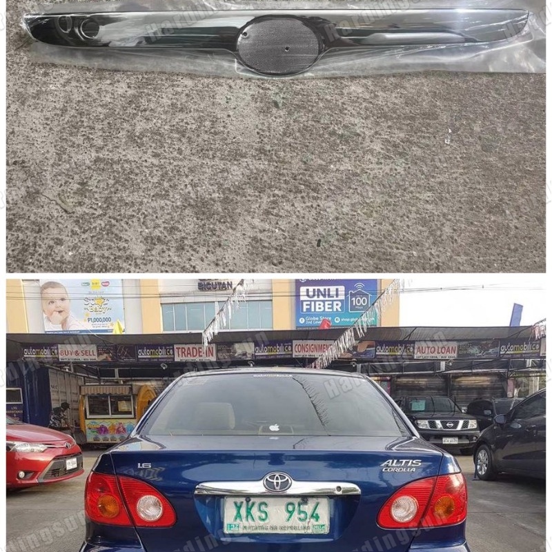 ABS Chrome Rear Trunk Lid Cover Car rear cover Toyota corolla altis ...