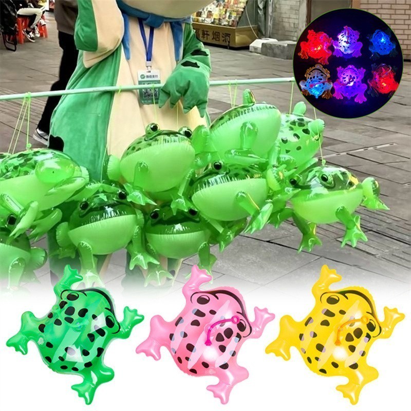 Luminous Frog Balloon PVC Inflatable Luminous Frog with Elastic Rope ...