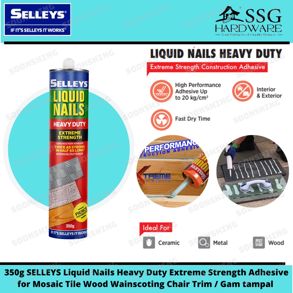 350g SELLEYS Liquid Nails Heavy Duty Extreme Strength Adhesive for ...