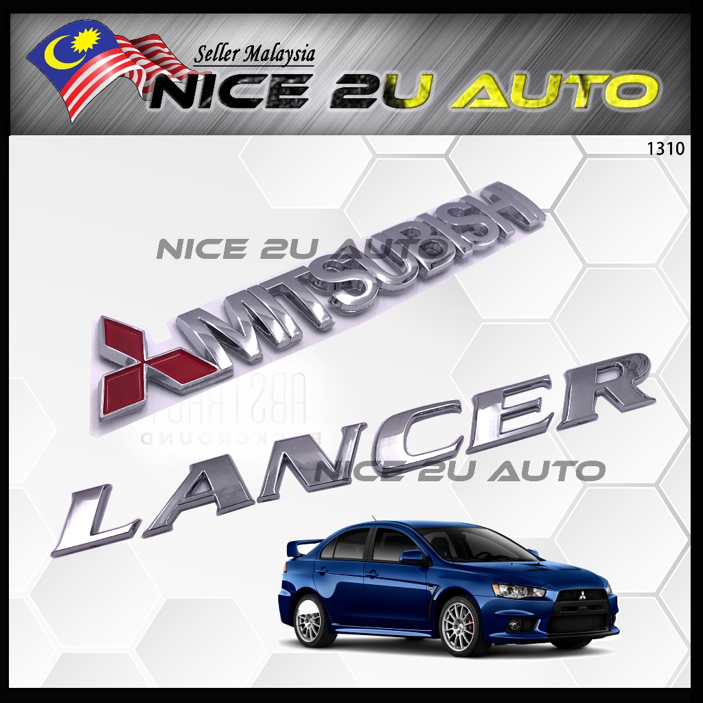 3D Metal Ralliart Auto Badge Emblem Mitsubishi Lancer Chrome High ...