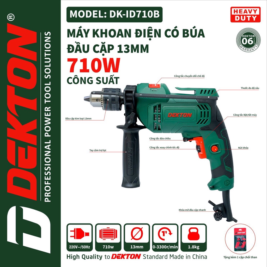 Sale Of 710w 13mm Dekton Drill DK-ID710B With Needle Wall Drilling ...