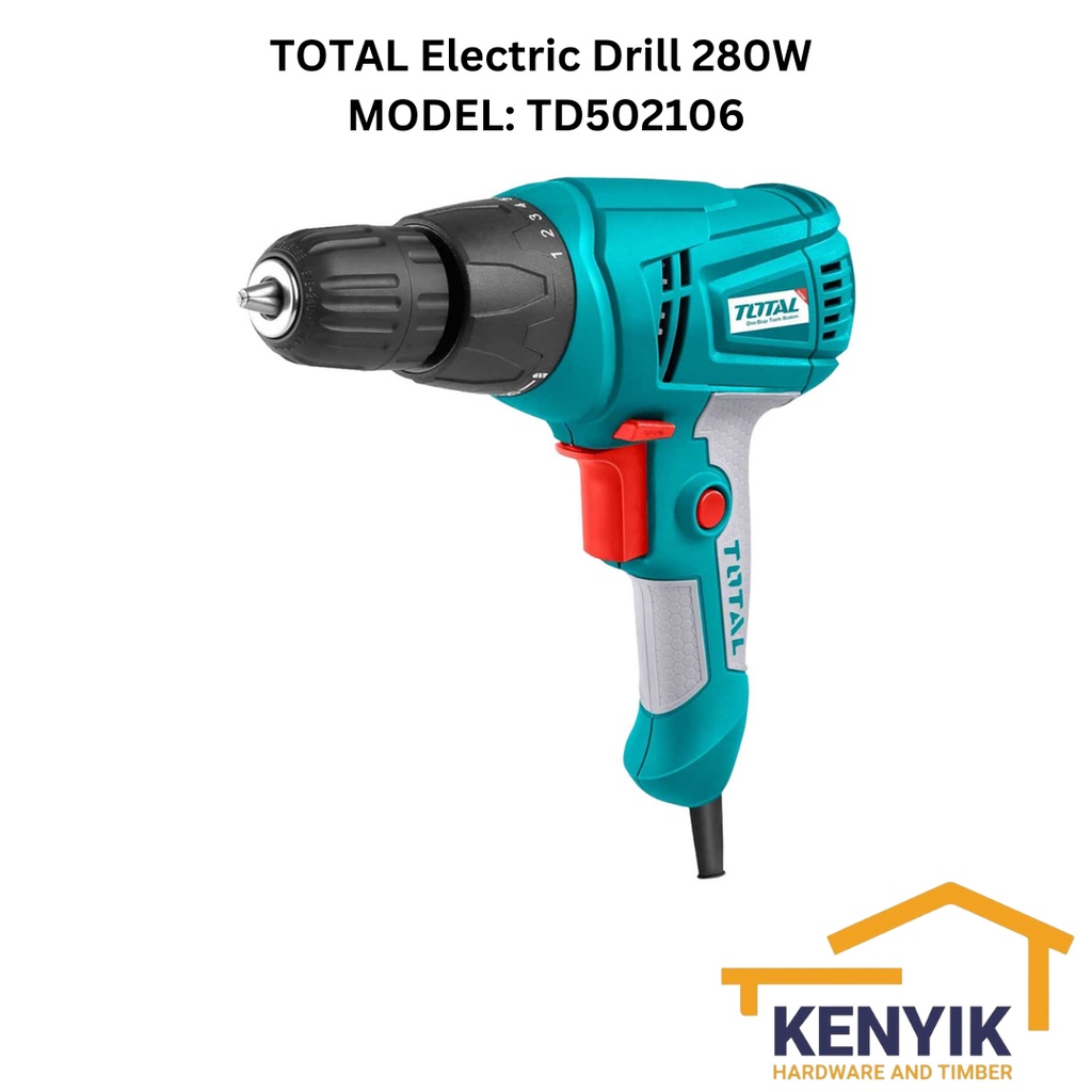TOTAL Electric Drill 280W MODEL:TD502106 | Shopee Malaysia