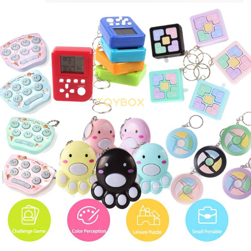 Mini Handheld Game Machine Memory Trainer Tetris Pocket Game Console ...