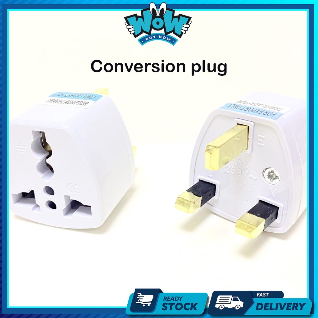 3 Pin Conversion Plug Universal Adapter British Socket Adapter Plug (1 ...