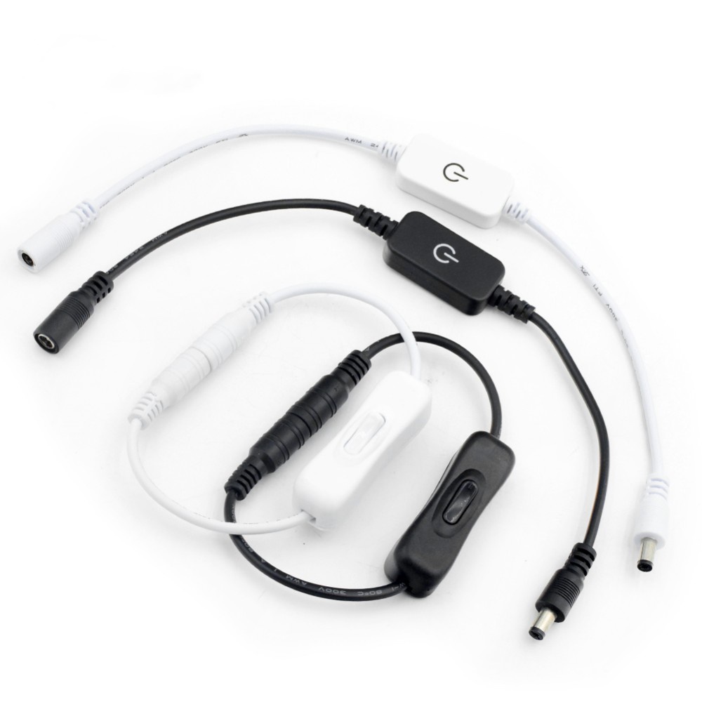 1PCS Inline Switch on Off with Female Male Power Cable 5.5x2.1mm DC ...