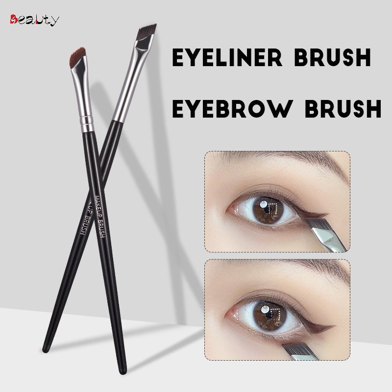 Sickle Eyeliner Brush Knife Edge Makeup Brush Liquid Eyeliner Brush Ultra Fine Oblique Angle ...