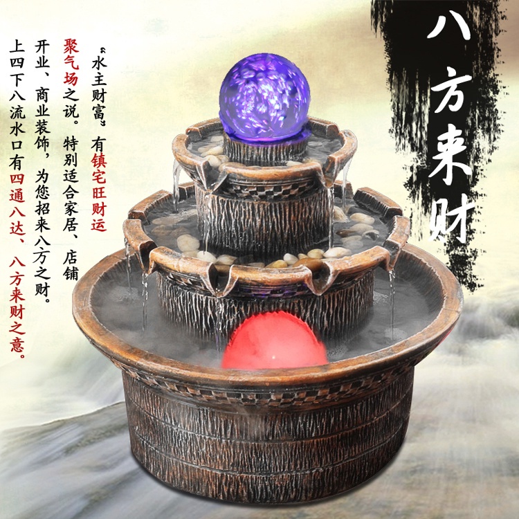 READY STOCK AT MALAYSIA擺件Floor standing water fountain water feature ...