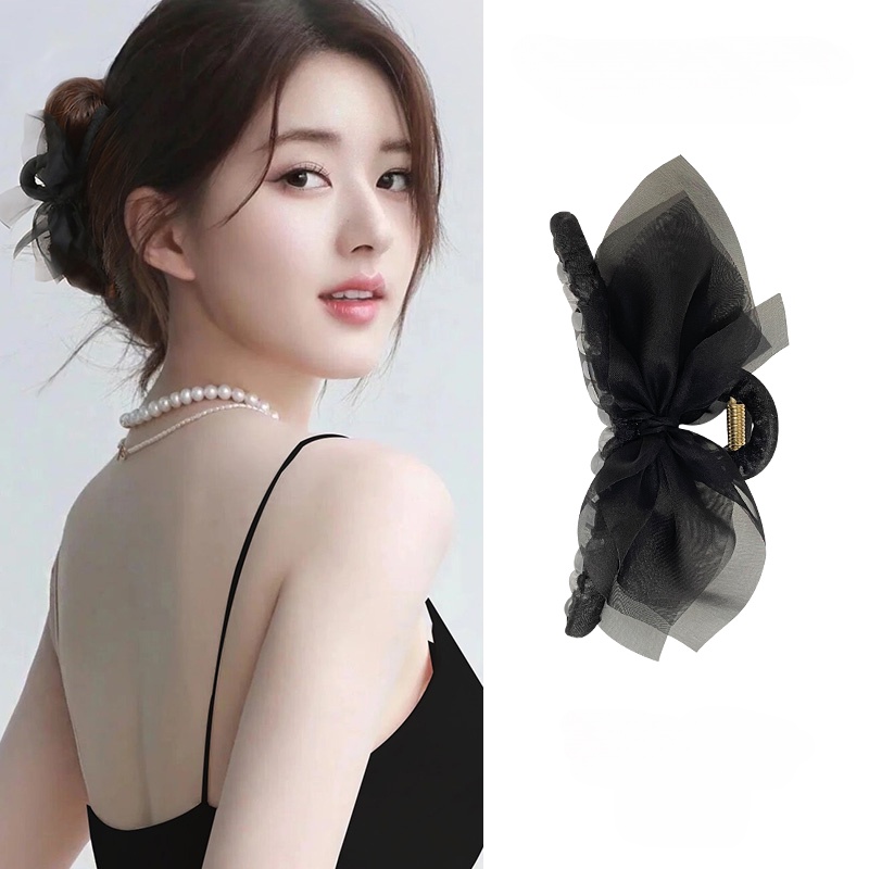 Black Net Gauze Bow Grabbing Fashion High -level High -quality Shark ...