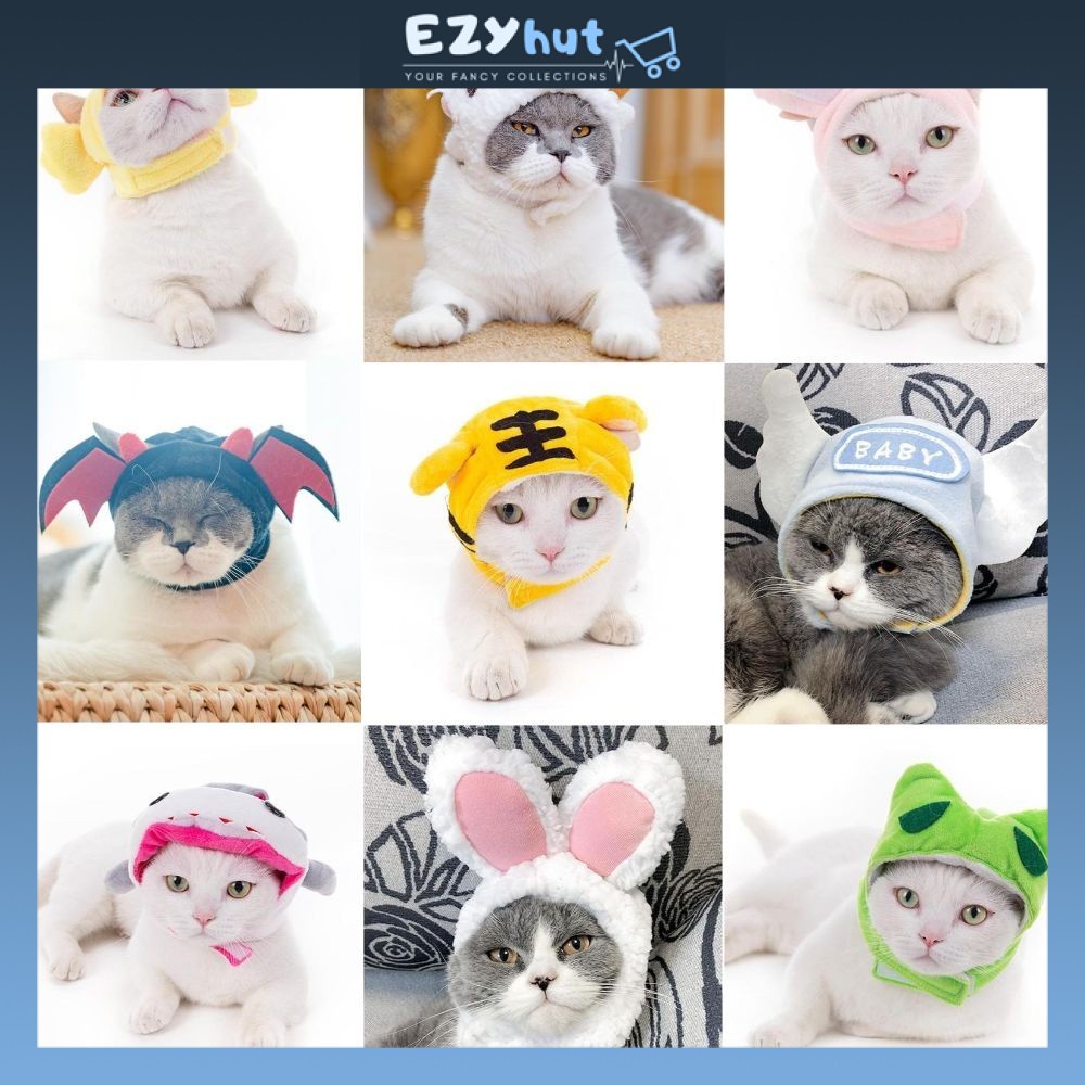Cute Funny Soft Pet Hat Cat Headgear Pet Cosplay Fashion Costume Dog ...