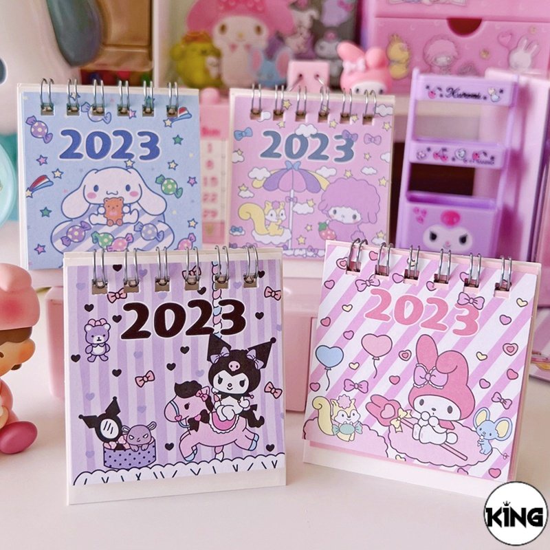 KI 2023 New Year Calendar Cute Cartoon Table Calendar Creative Simple ...