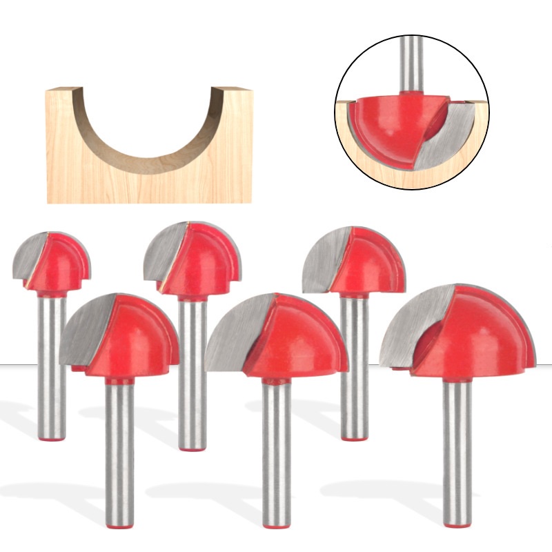 6mm Shank Half Round Ball Head Nose Router Bit 6柄半圆底花边秋雕刻刀 | Shopee ...
