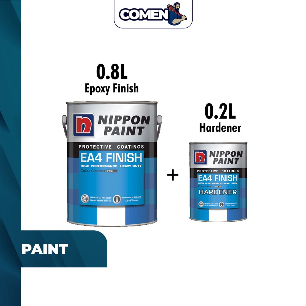 NIPPON PAINT EA4 Finish 1L Protective Coating Interior Epoxy Wall Floor ...