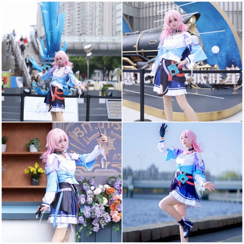 Game Honkai Star Rail 7th March Cosplay Costume Uniform Shoes Wig ...